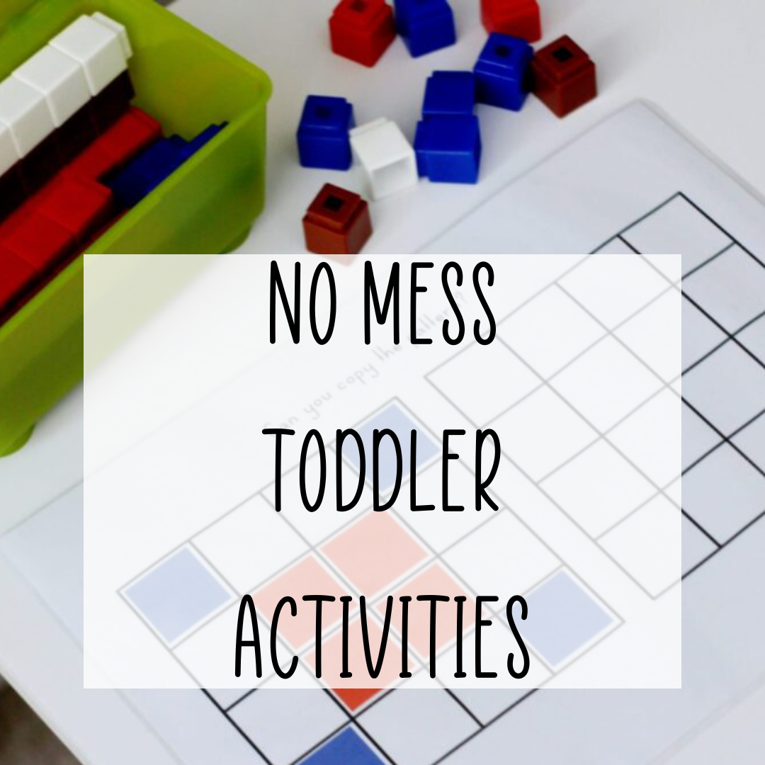 No Mess Toddler Activities - Life without School