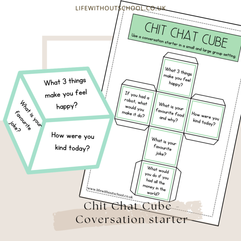 Conversation starter for 8 year olds - Life Without School