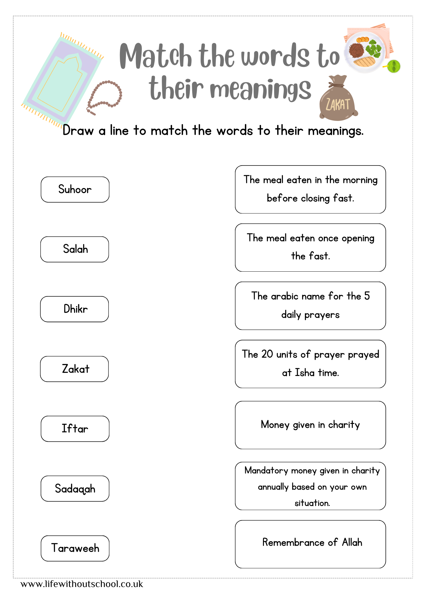Ramadan Activity Pack free PDF - Life Without School