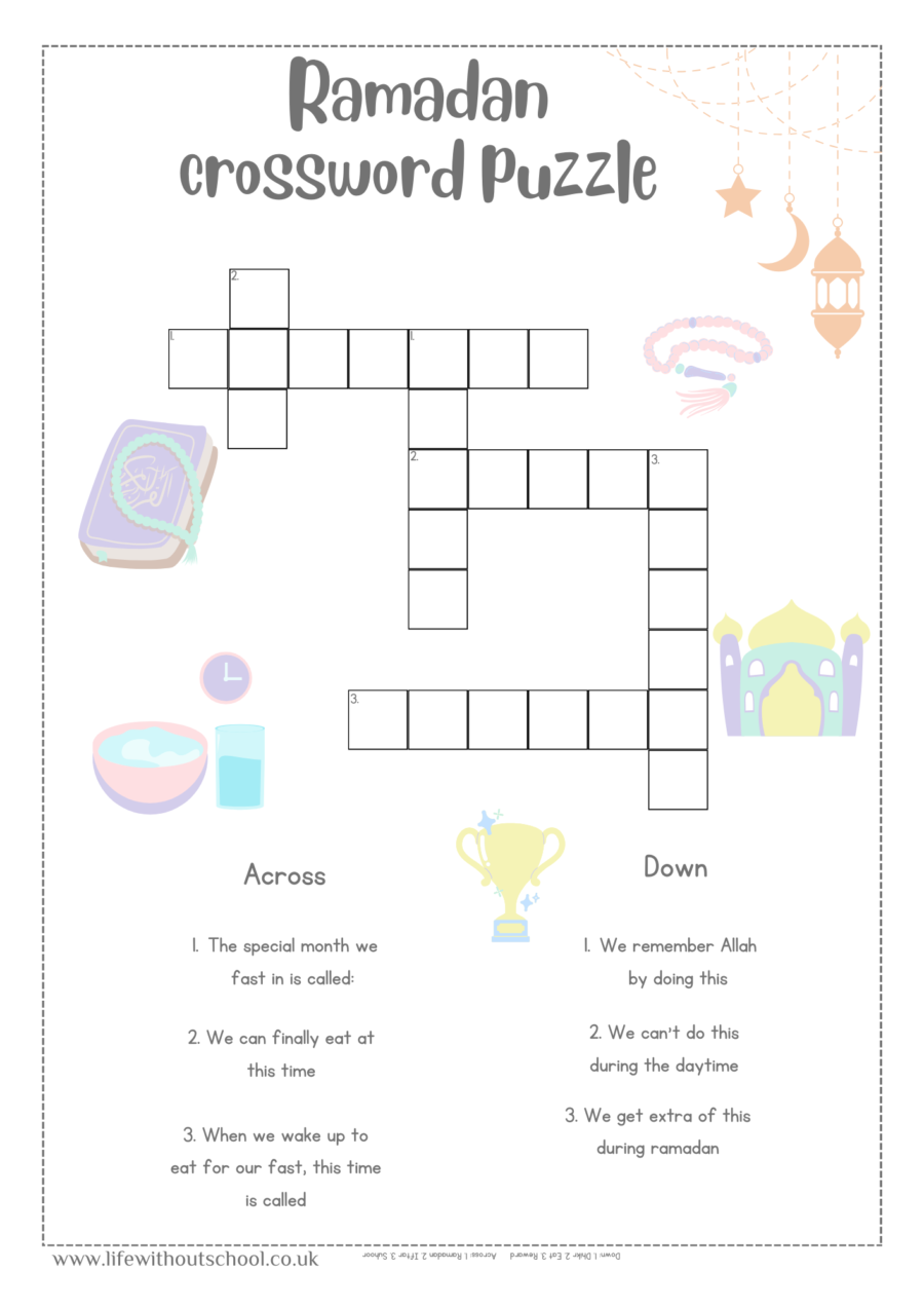 Ramadan Activity Pack free PDF - Life Without School