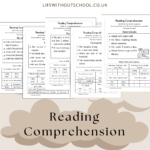 Reading Comprehension Worksheets - Life Without School
