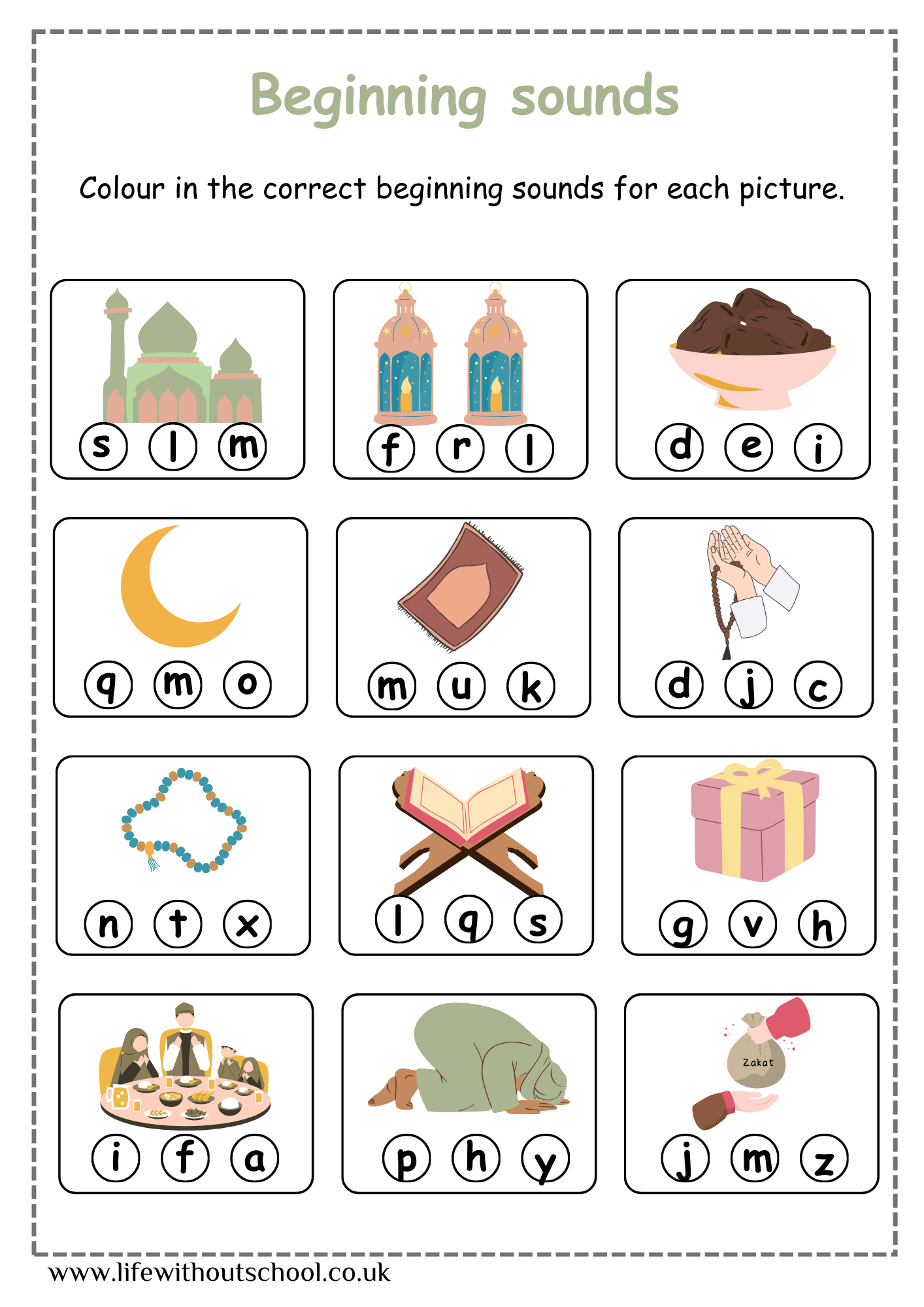 Ramadan activity pack for Young kids - Life Without School
