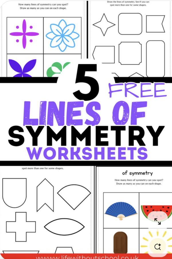 Lines of Symmetry Worksheets - Life Without School