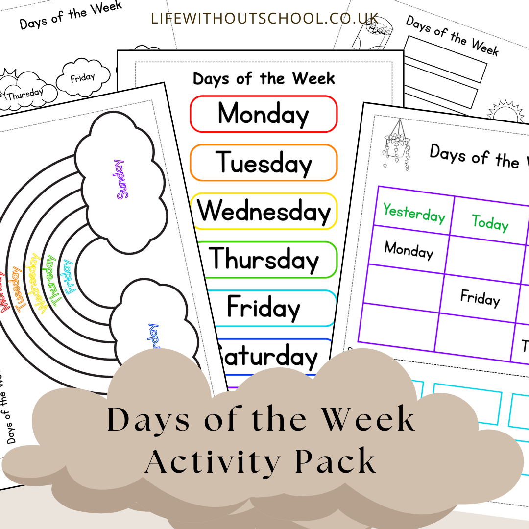 Days of the Week Worksheets - Life Without School